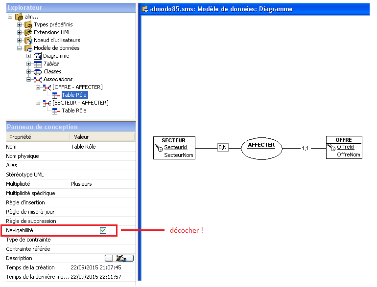 [Open ModelSpere] Le rôle navigable a une multiplicité maximale plus ...
